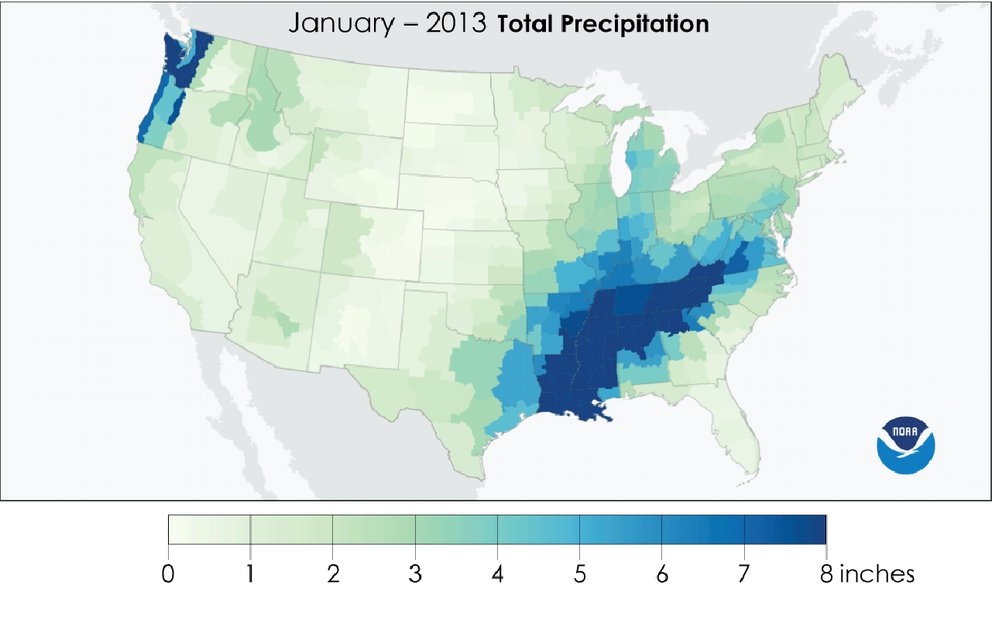 Understanding a Total Monthly Precipitation Map